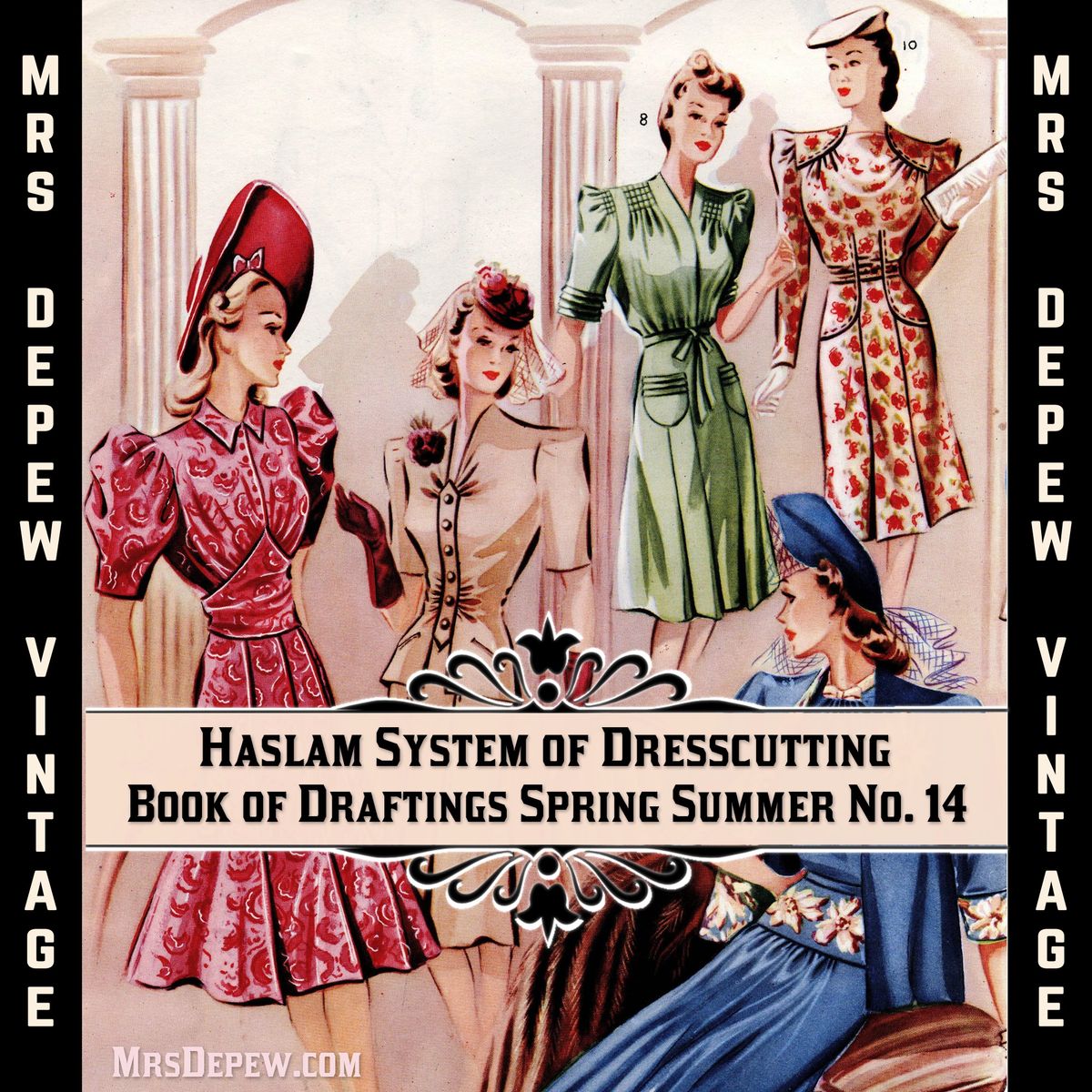 1944 Haslam Book of Draftings Spring Summer No. 14 1940s Vintage Sewing ...