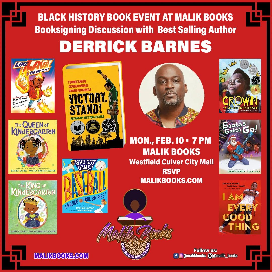 Black History event at Malik Books: with Best Selling author Derrick Barnes