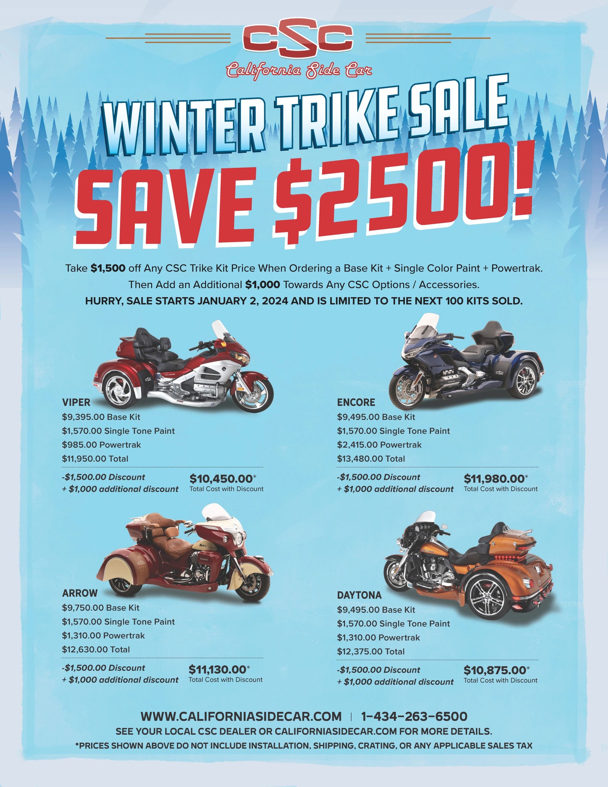 CSC Trike Sale. Save $2500.00