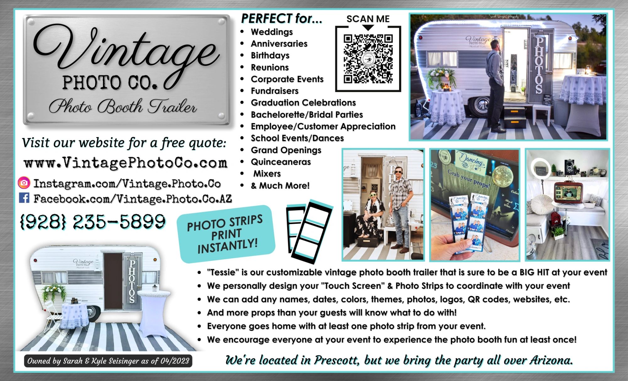 Check out this adorable PHOTO BOOTH TRAILER in Prescott, Arizona!