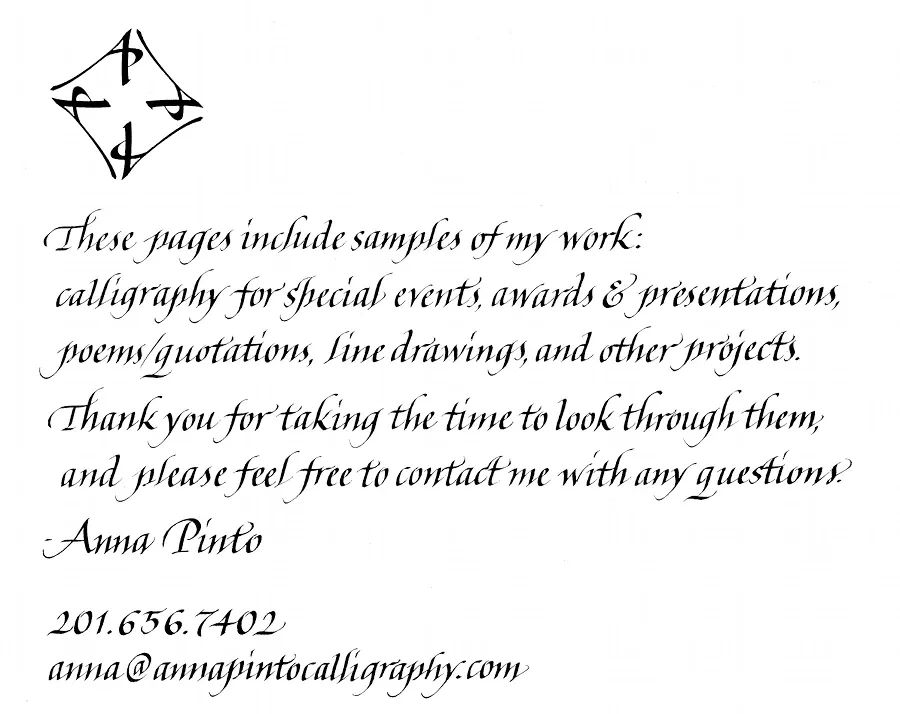 HOME [annapintocalligraphy.com]