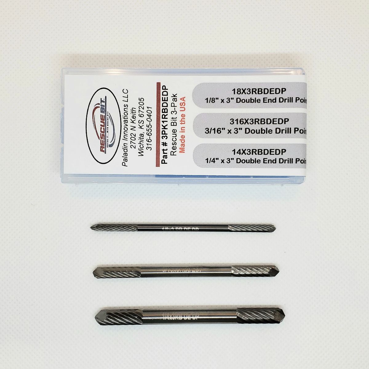 3 PACK DOUBLE END DRILL POINTS