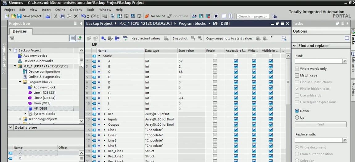 Variable Tables and Memory Segmentation in TIA Portal SIEMENS