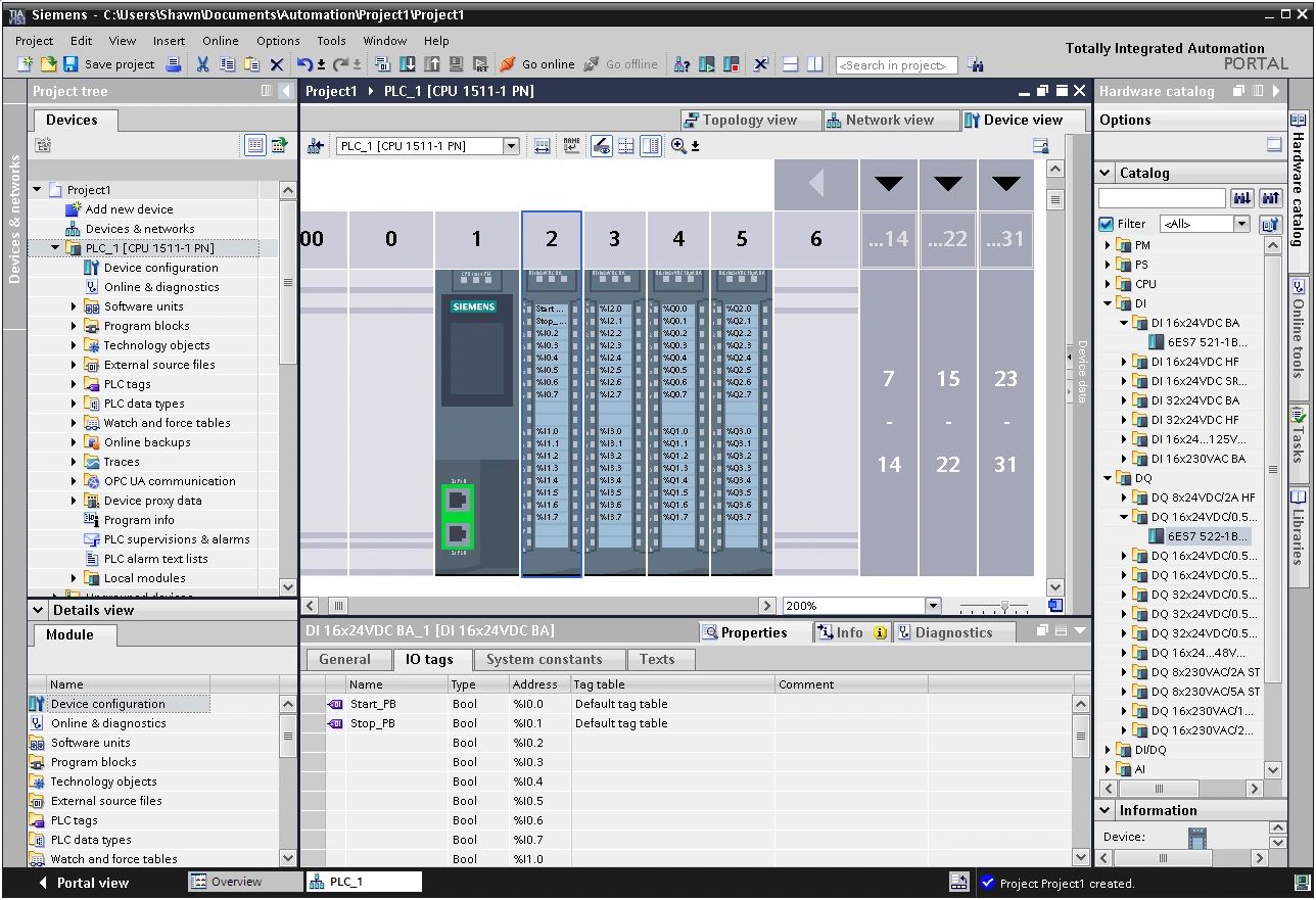Memory Bits & PLC Programming Environment in software TIA Portal