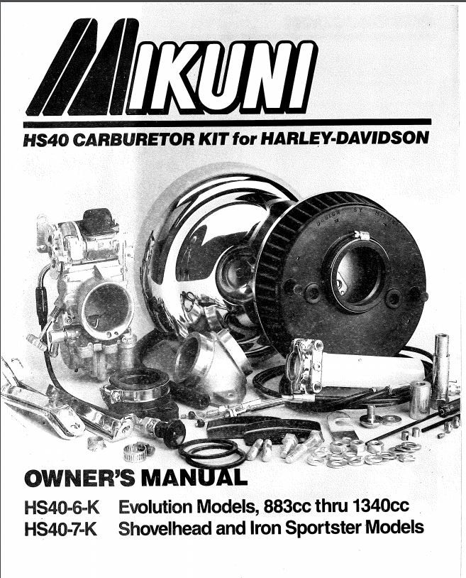 EARLY VINTAGE MIKUNI HS40 CATALOG