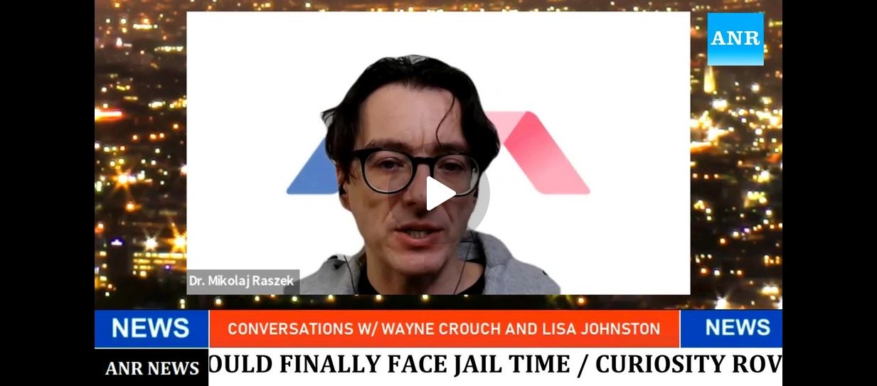 Wayne Crouch and Lisa Johnston with Dr Mikolaj Raszek