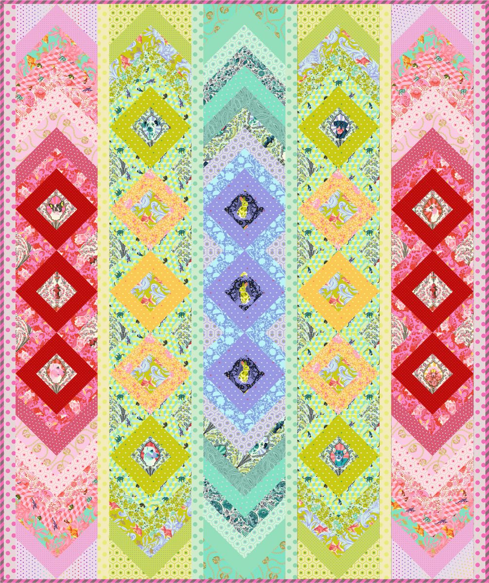 Tula Pink - Friendship Bracelet Quilt, free pattern