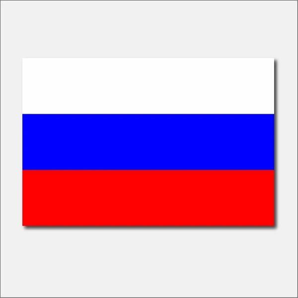 RUSSIA COUNTRY FLAG VINYL DECAL STICKER