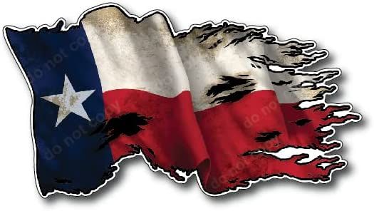 Texas State Flag Tattered Decal Sticker Vinyl Car Truck Bumper Gift 3M ...