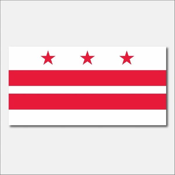 WASHINGTON DC FLAG VINYL DECAL STICKER