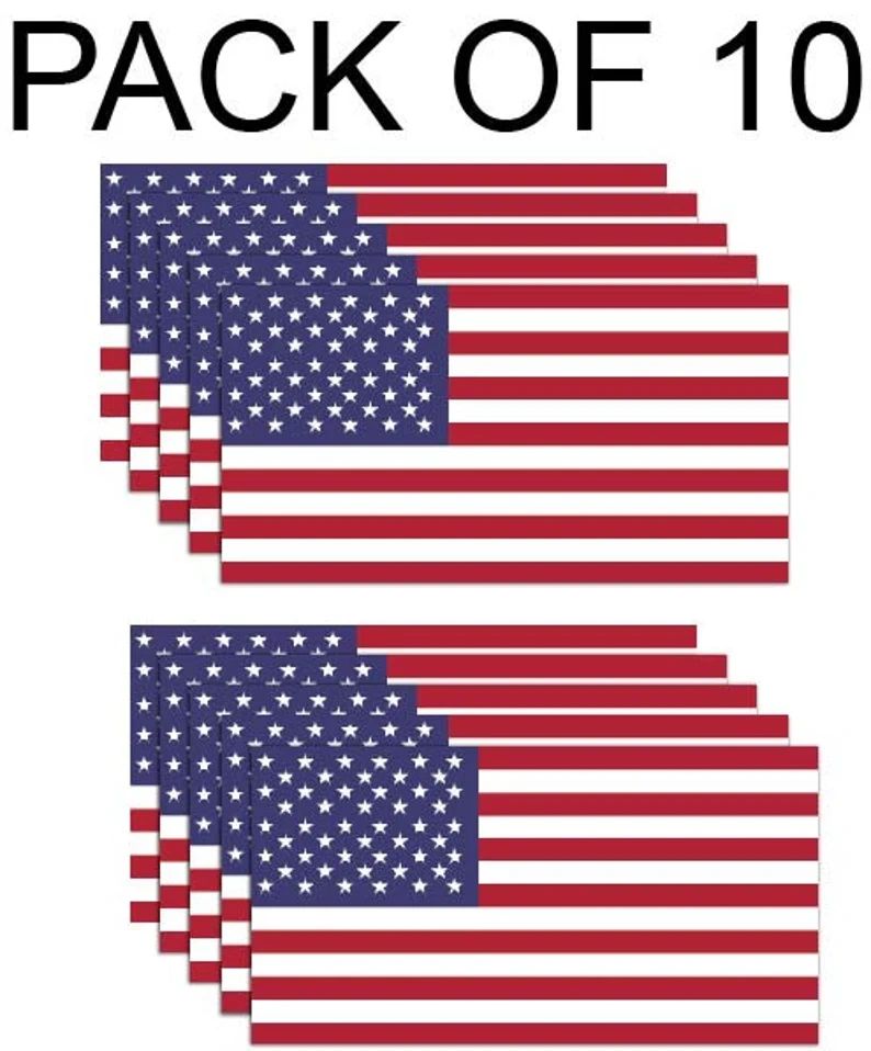 10x American Flag Decals USA Stickers Police Law Enforcement Cops Car ...