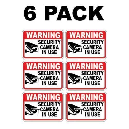 6x Security Cam in Use Surveillance Burglar Alarm Decal Warning Vinyl ...