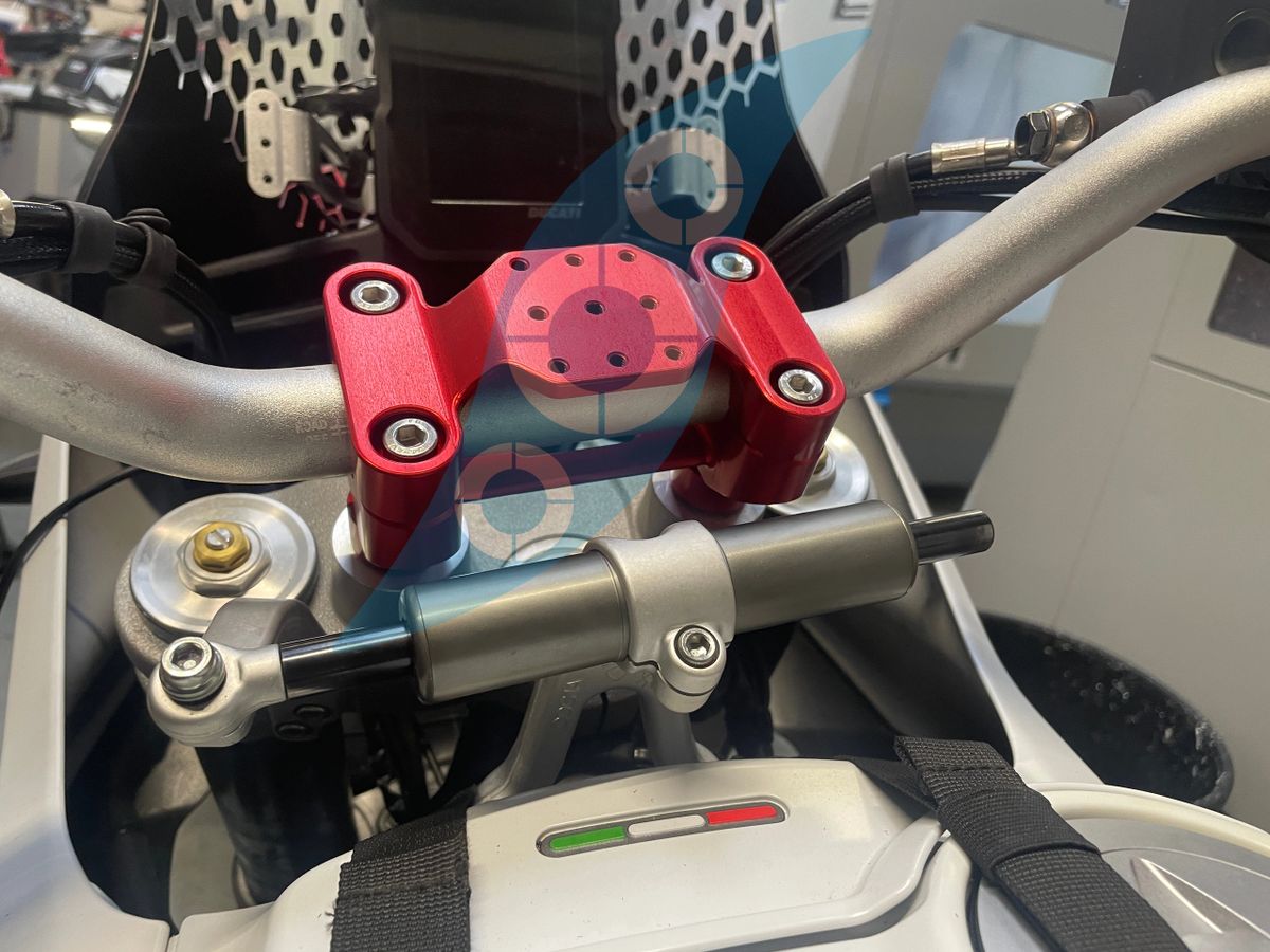 Ducati Desert X Handle Bar Risers With Device Mount