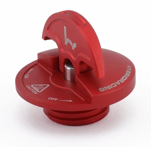 HYBRID RACING V2 SLIM OIL CAP (RED), 16-21 10TH GEN CIVIC 1.5T FK7/FC1 ...