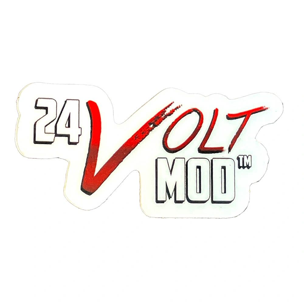 24 Volt Mod™ 2x1" Die Cut Sticker White