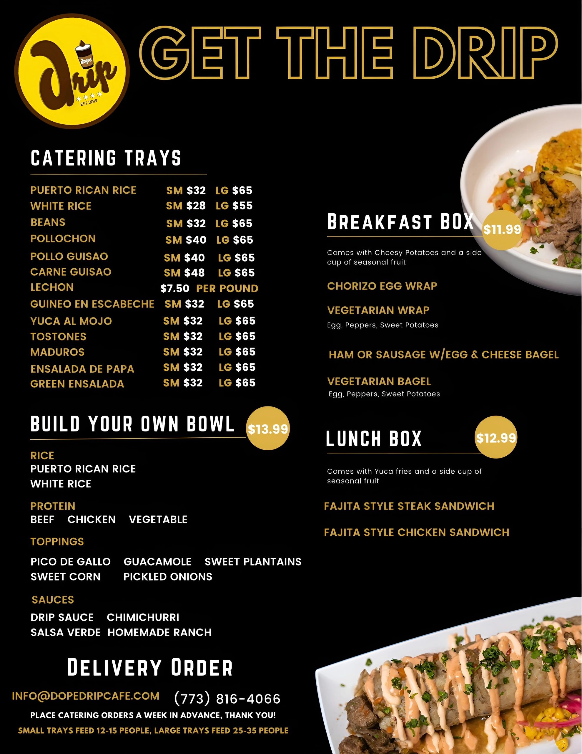 CATERING MENU