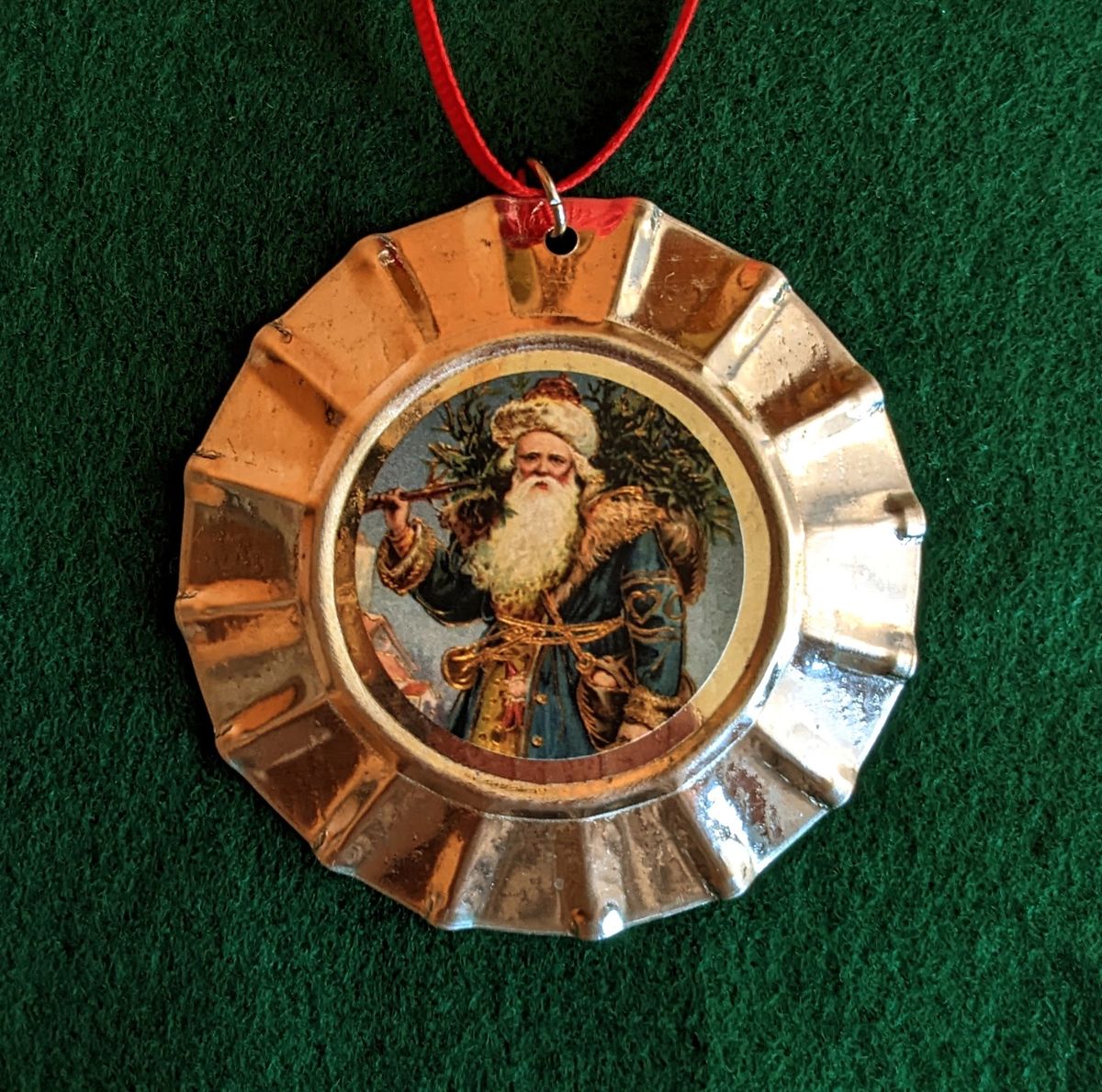 Victorian St. Nicholas Ornament #1 in Traditional Hot-Dipped Tinplate