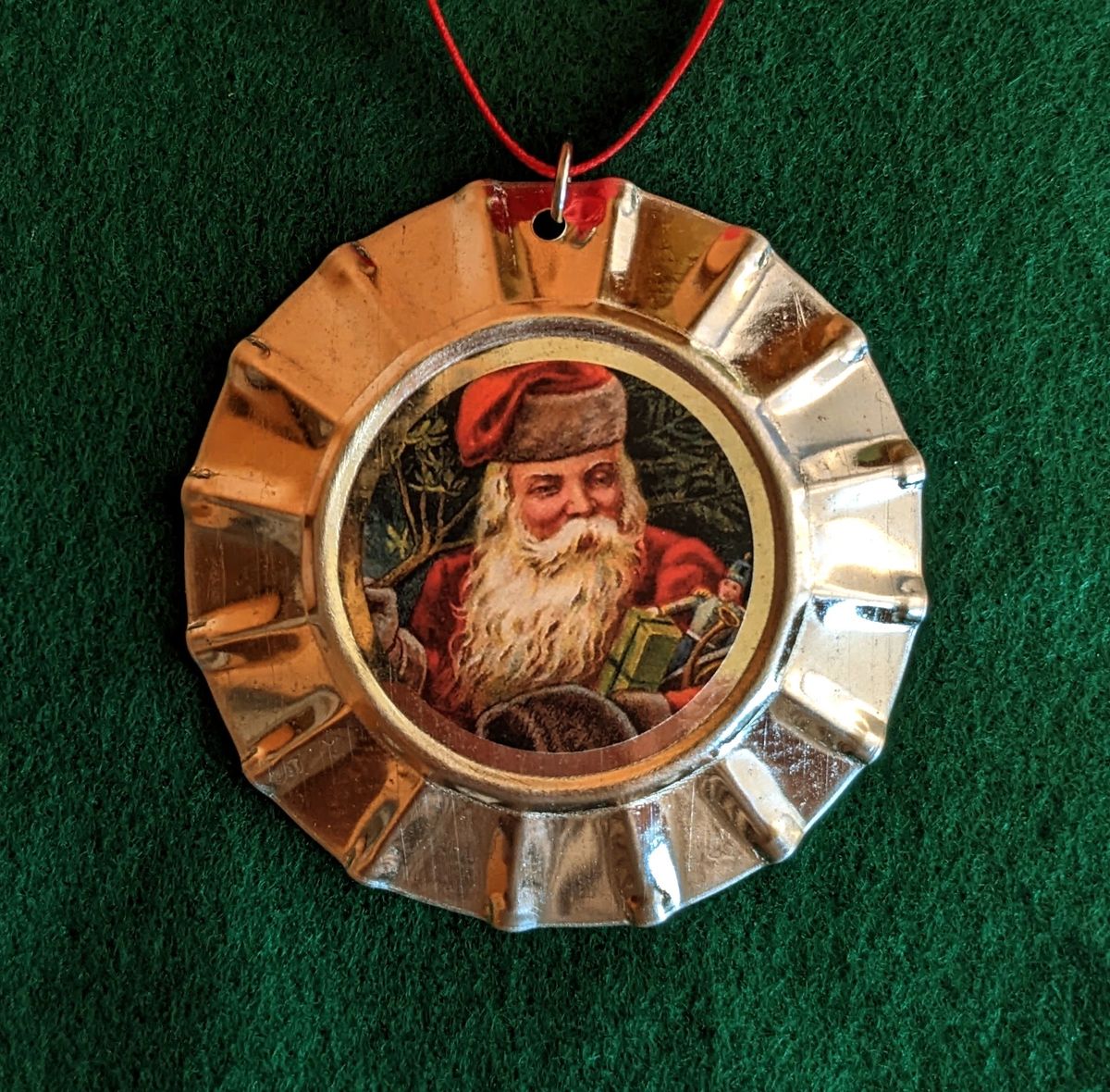 Victorian St. Nicholas Ornament #4 in Traditional Hot-Dipped Tinplate