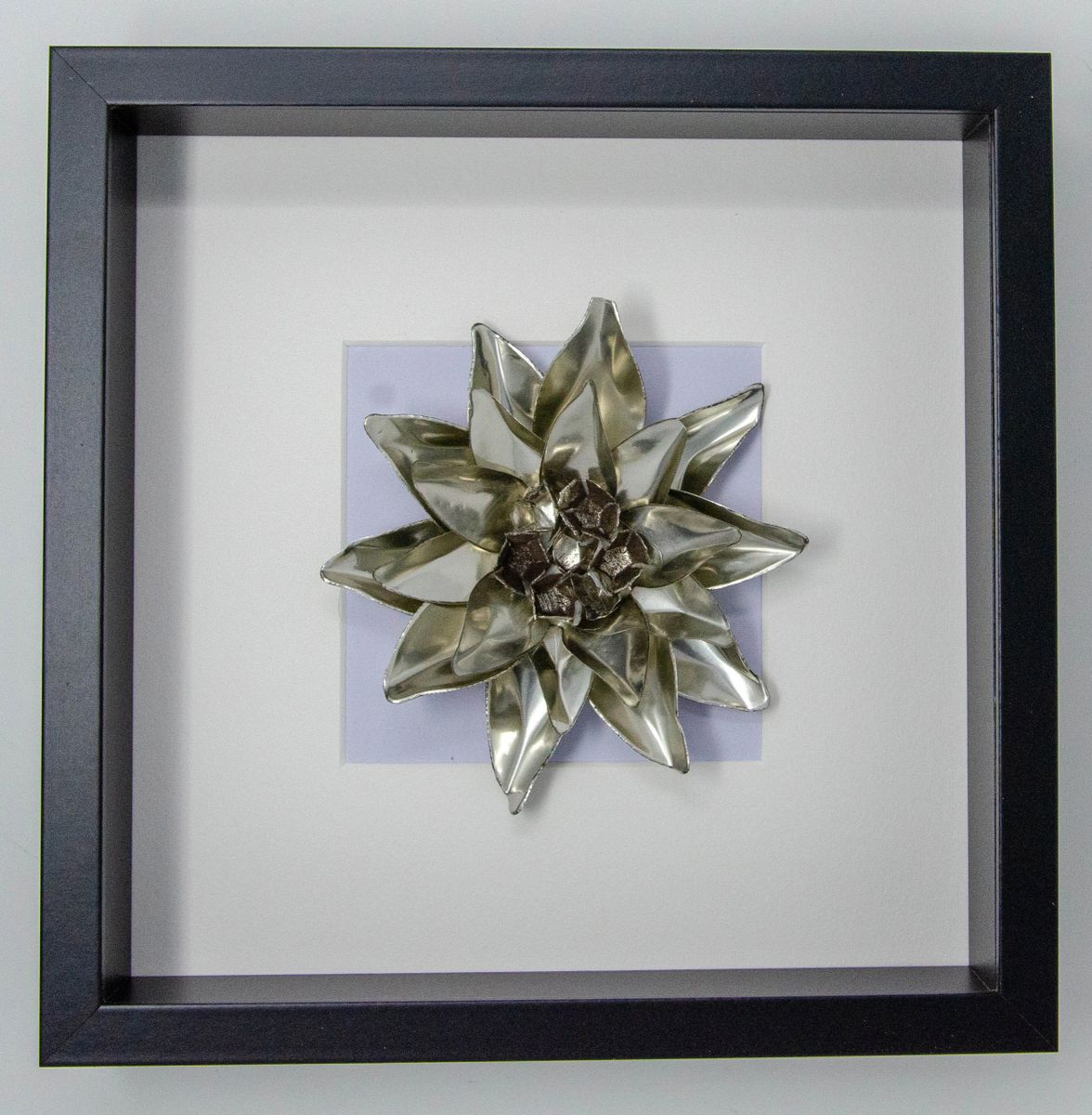 Sheet Pewter Metal Flower Frame