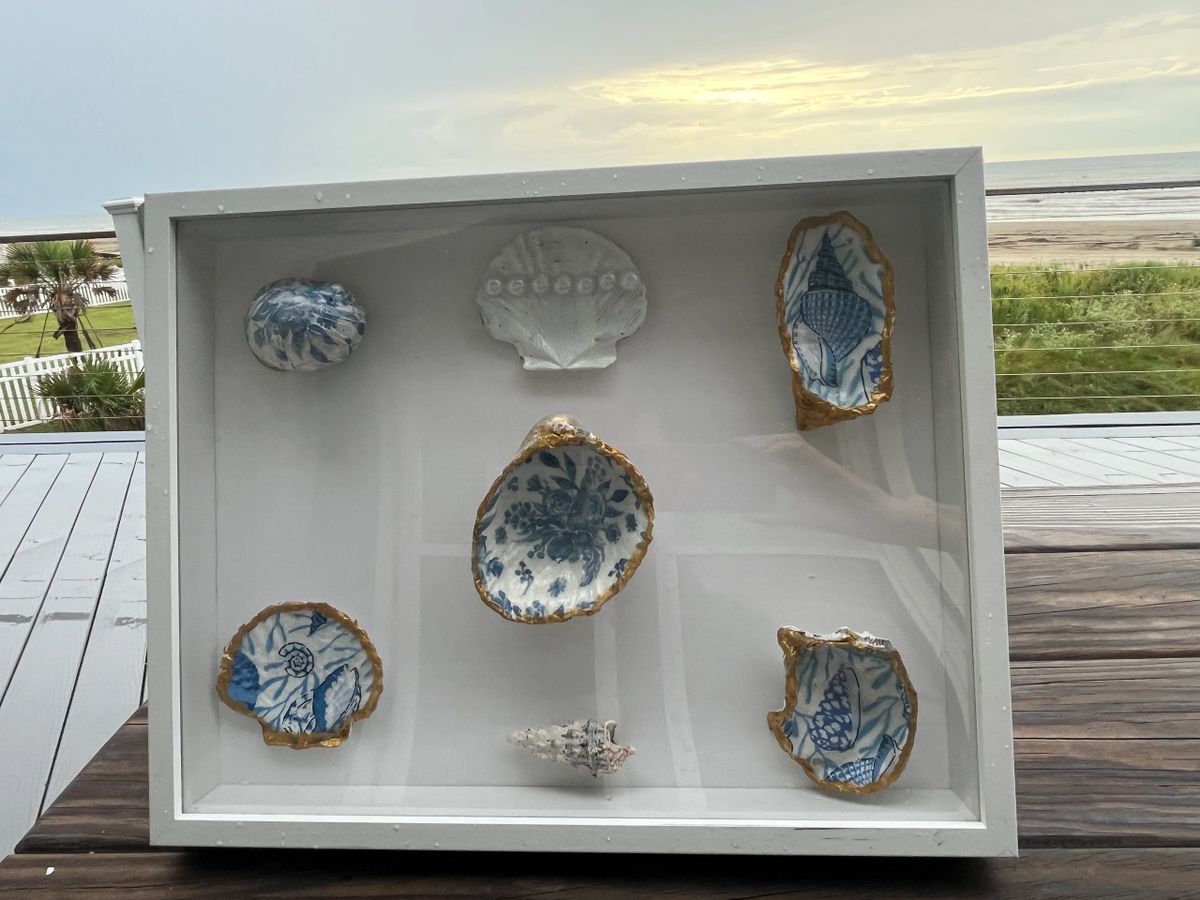 Classic Blue and White Shadow Box