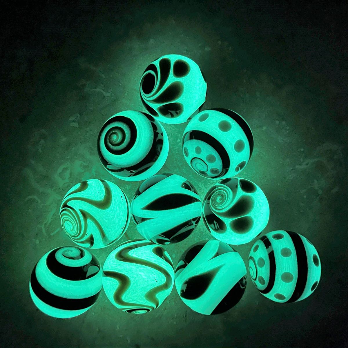 1" Glow in the Dark Memorial Travel Marbles Family Pack, Memorial ...