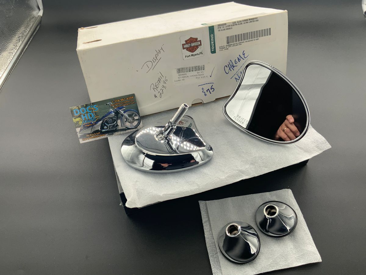 14 UP CHROME MIRRORS, FOR BATWING MODELS
