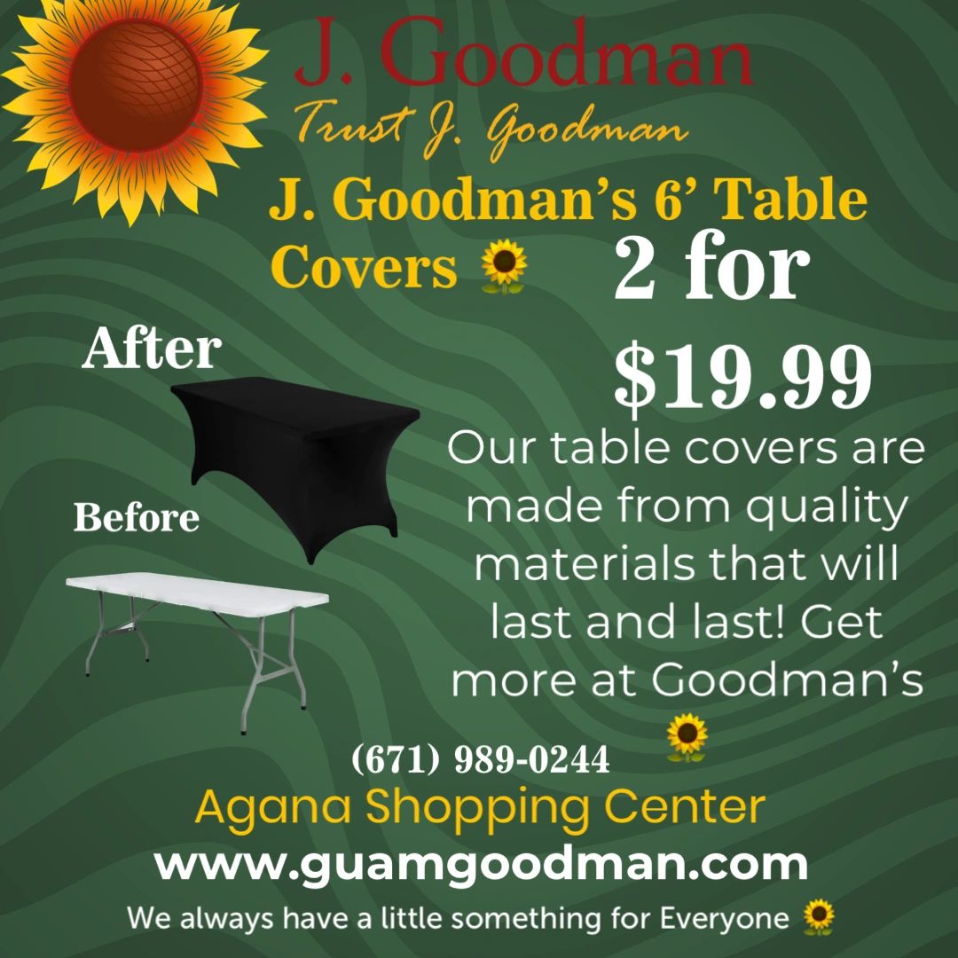 J. Goodman’s Table Cover 2 for $19.99