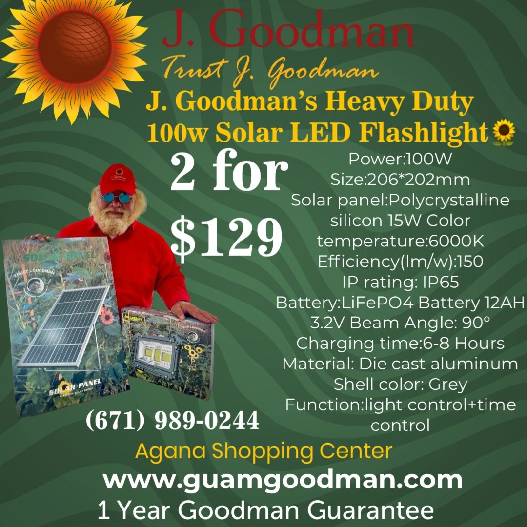 In Stock 2 for $129 J. Goodman's 100w Solar LED Floodlight (Upgraded ...