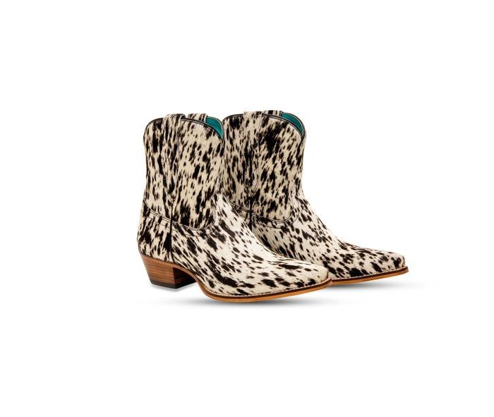 Cow Bow Western Hairon Real Leather Cow Hide Myra Booties