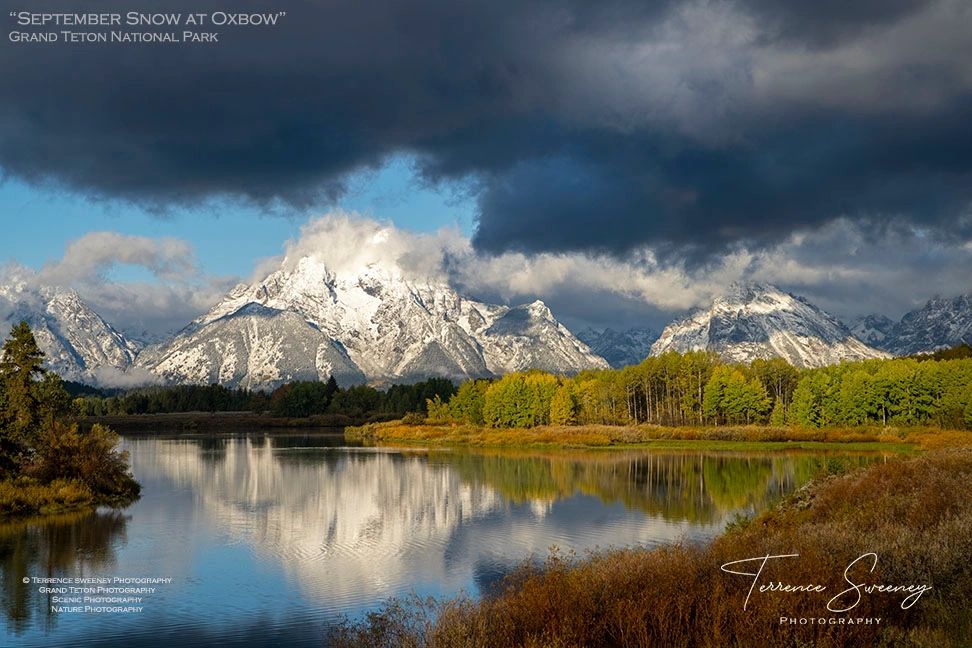 "September Snow at Oxbow" | Oxbow Corner | Mount Moran | Grand Teton ...
