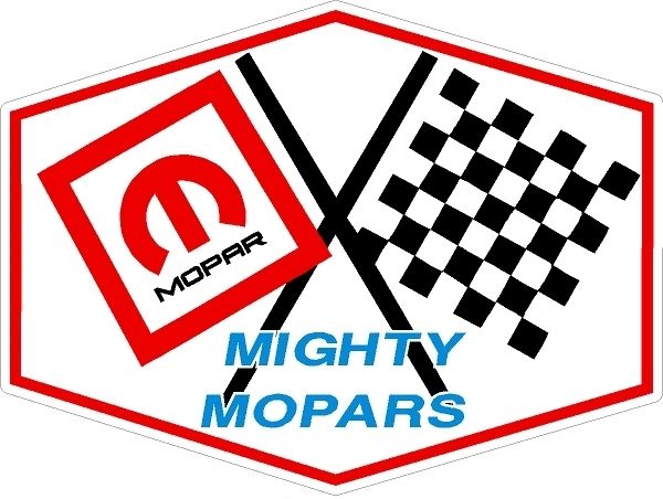 Mighty Mopar Checkered flag Window decal sticker NHRA Rat Rod Street ...