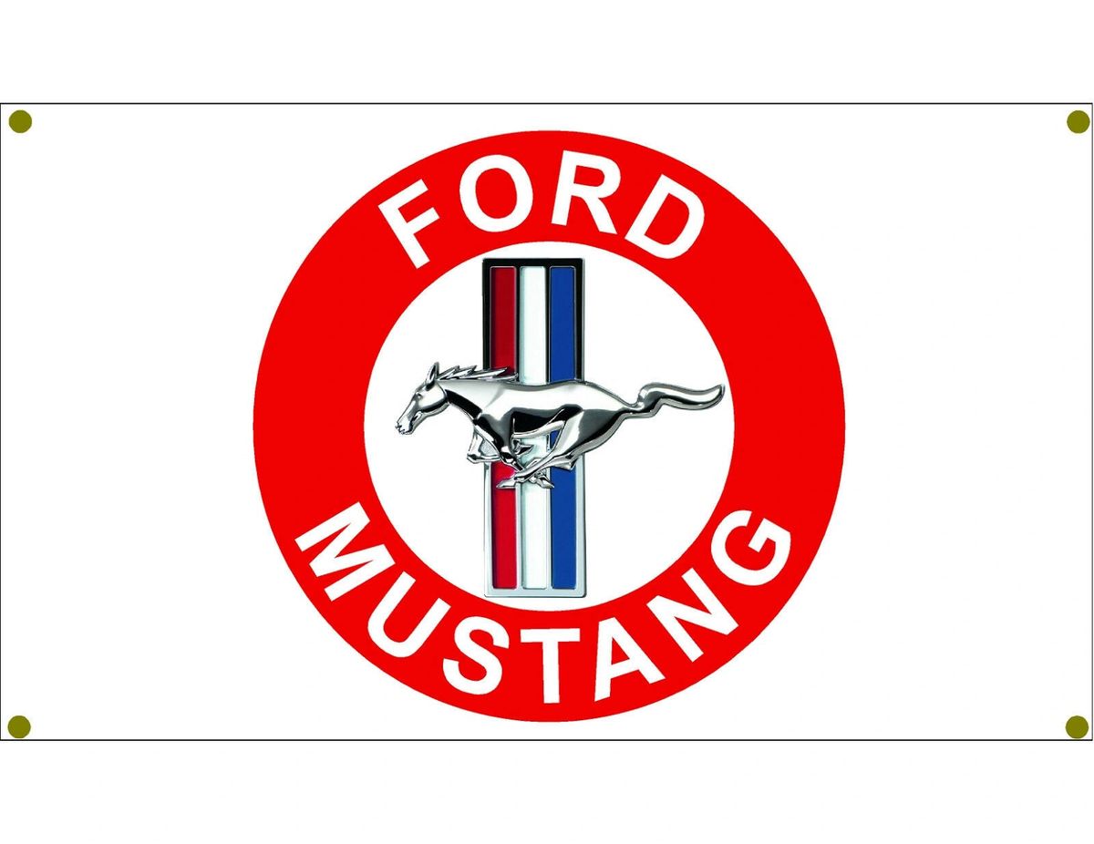 Classic Ford Mustang Garage Banner Man Cave Banner Hot Rod Rat Rod NHRA