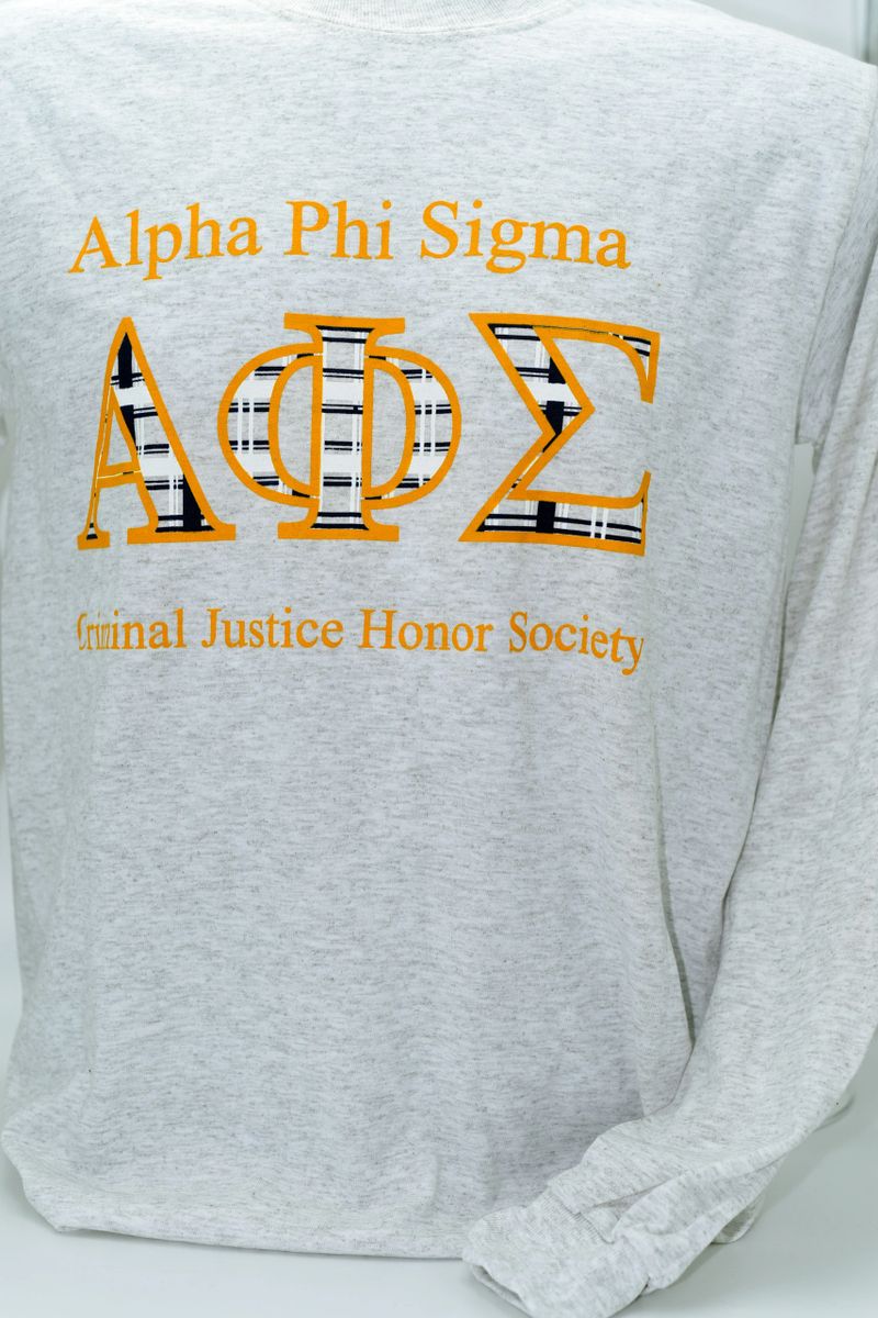 Alpha Phi Sigma Applique Long Sleeve T-Shirt