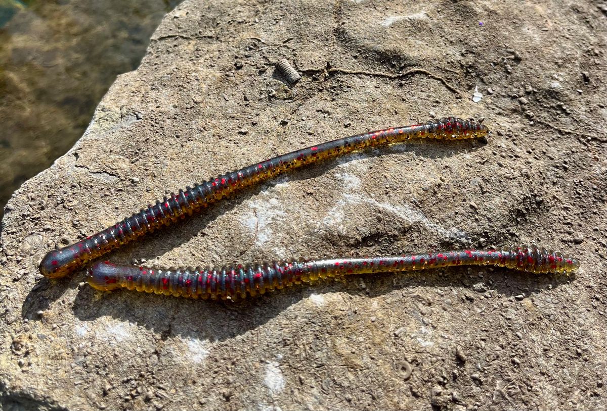 7" Ultra Finesse Slinky Snake Worm - Black Whisky