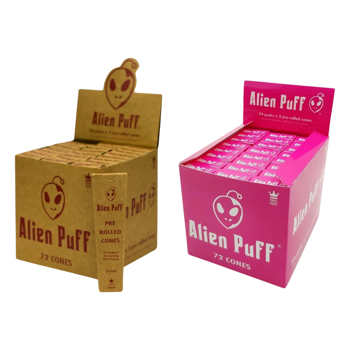 ALIEN PUFF CAJA CONOS KING SIZE 24 PIEZAS