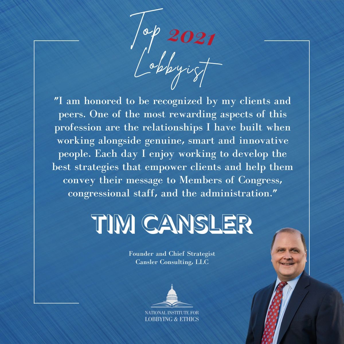 Cansler Recognized as One of DC's Top Federal Lobbyists for 2021