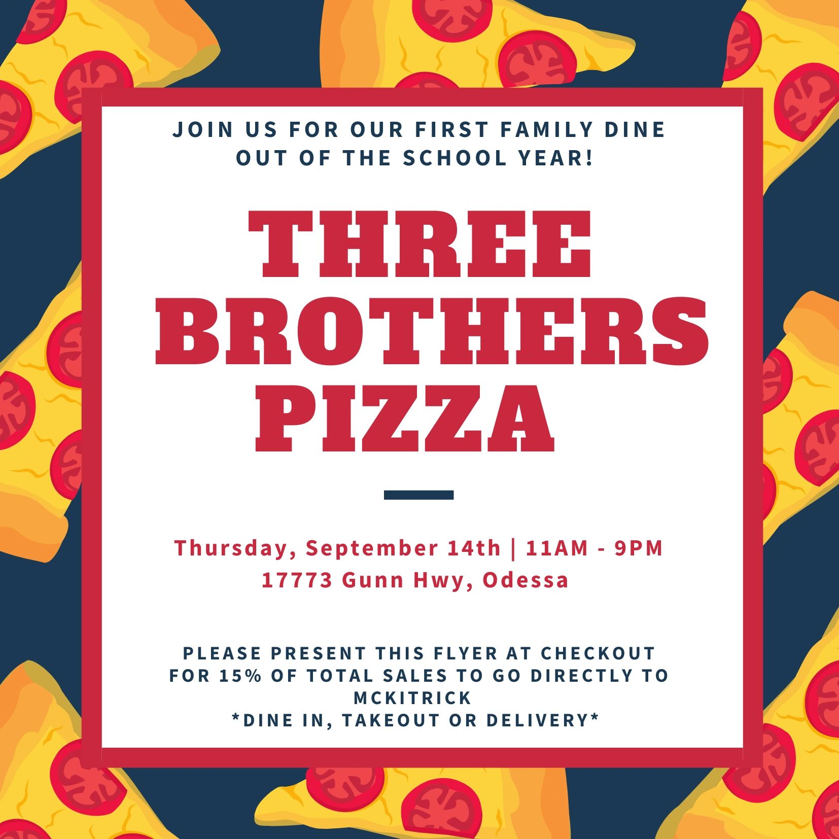 Dine Out & Support McKitrick!