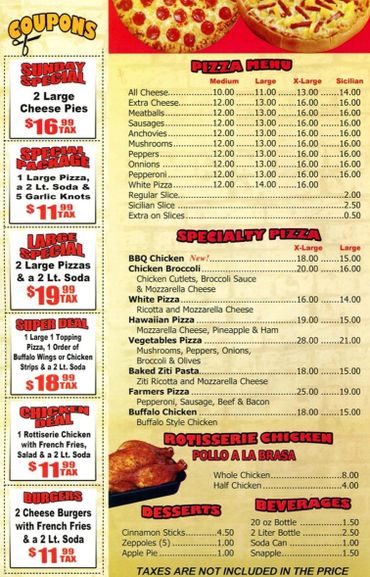Menu | Farmers Pizzeria