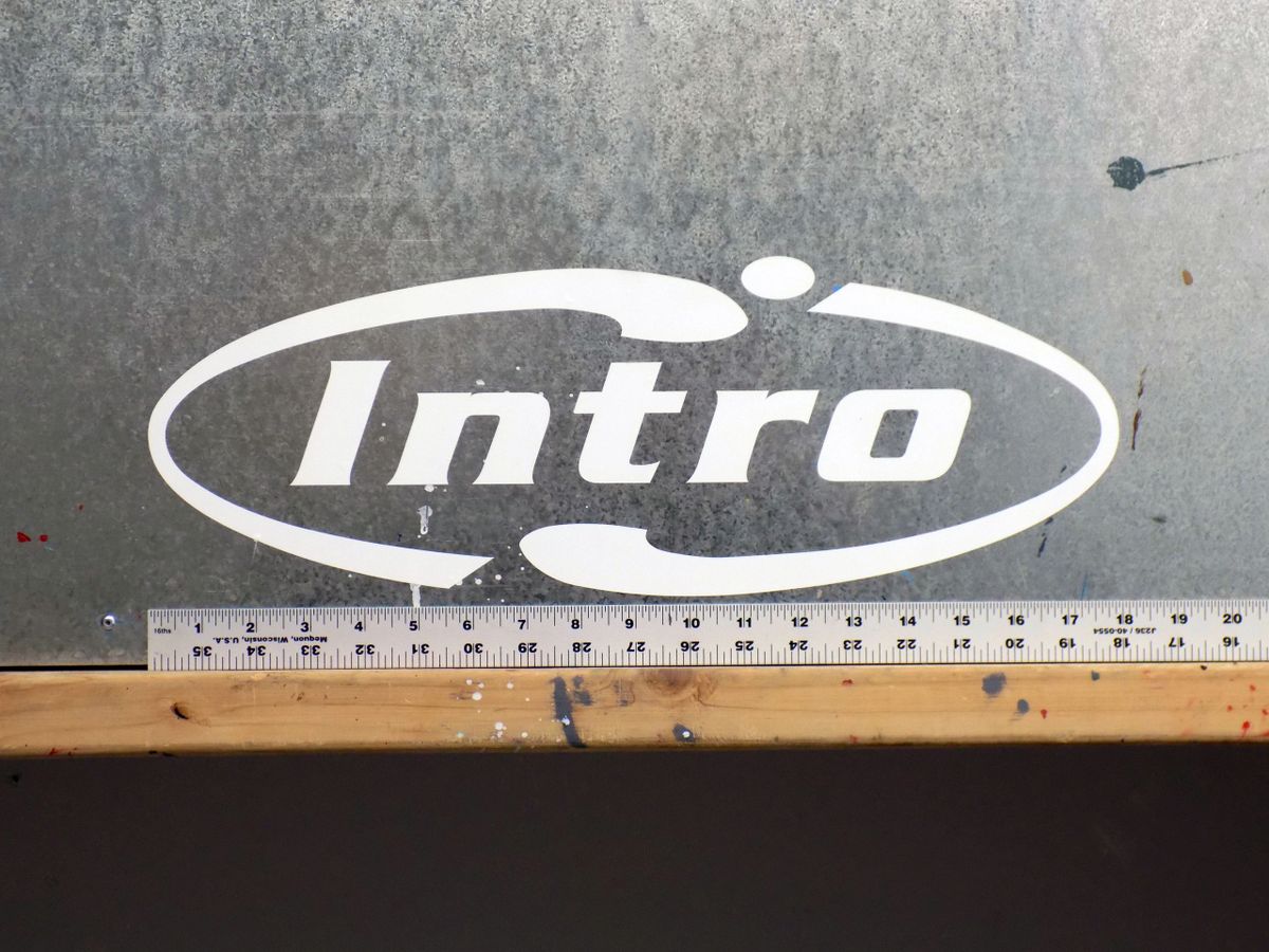 Intro white vinyl decals