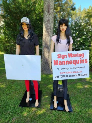 Custom Creation Sign Company - Shop Signs, Sign Shop, Sign Waving Mannequin