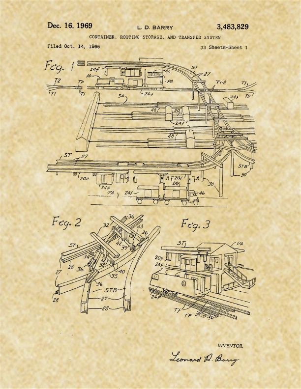 Container Routing Storage and Transfer System Patent #3483829 12/16