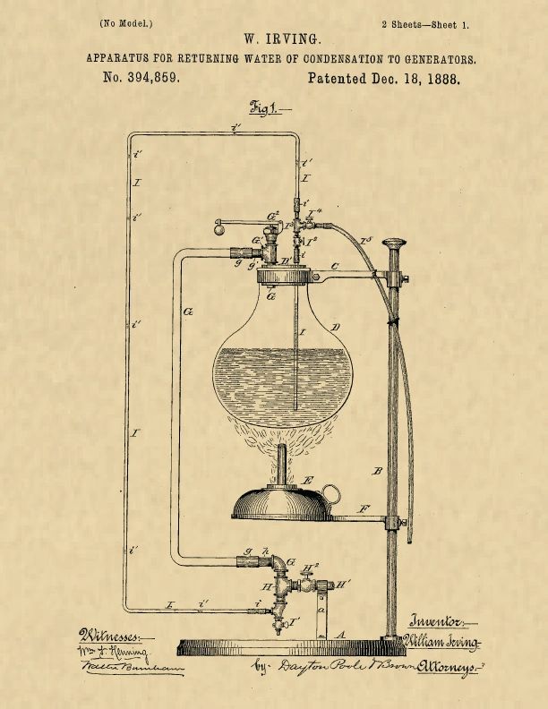 Apparatus for Returning Water of Condensation to Generators Patent ...