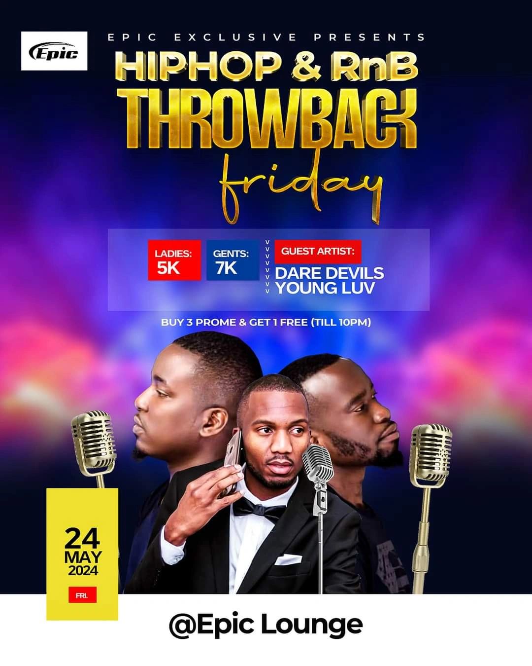 Dare Devilz, Young Luv To Star At Epic Lounge Throwback Fridays