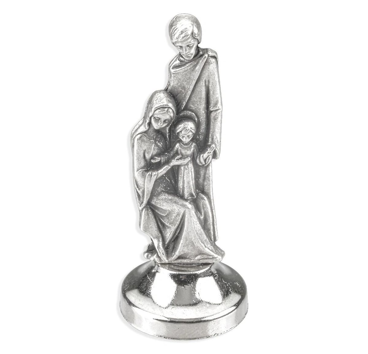 50 Piece, 2.5", Deluxe Holy Family Silver Catholic Statue. Statue is of ...