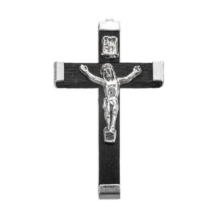 24 Piece, 2", Metal Bound Crucifix {Metal Back and Tips}, Genuine Black ...