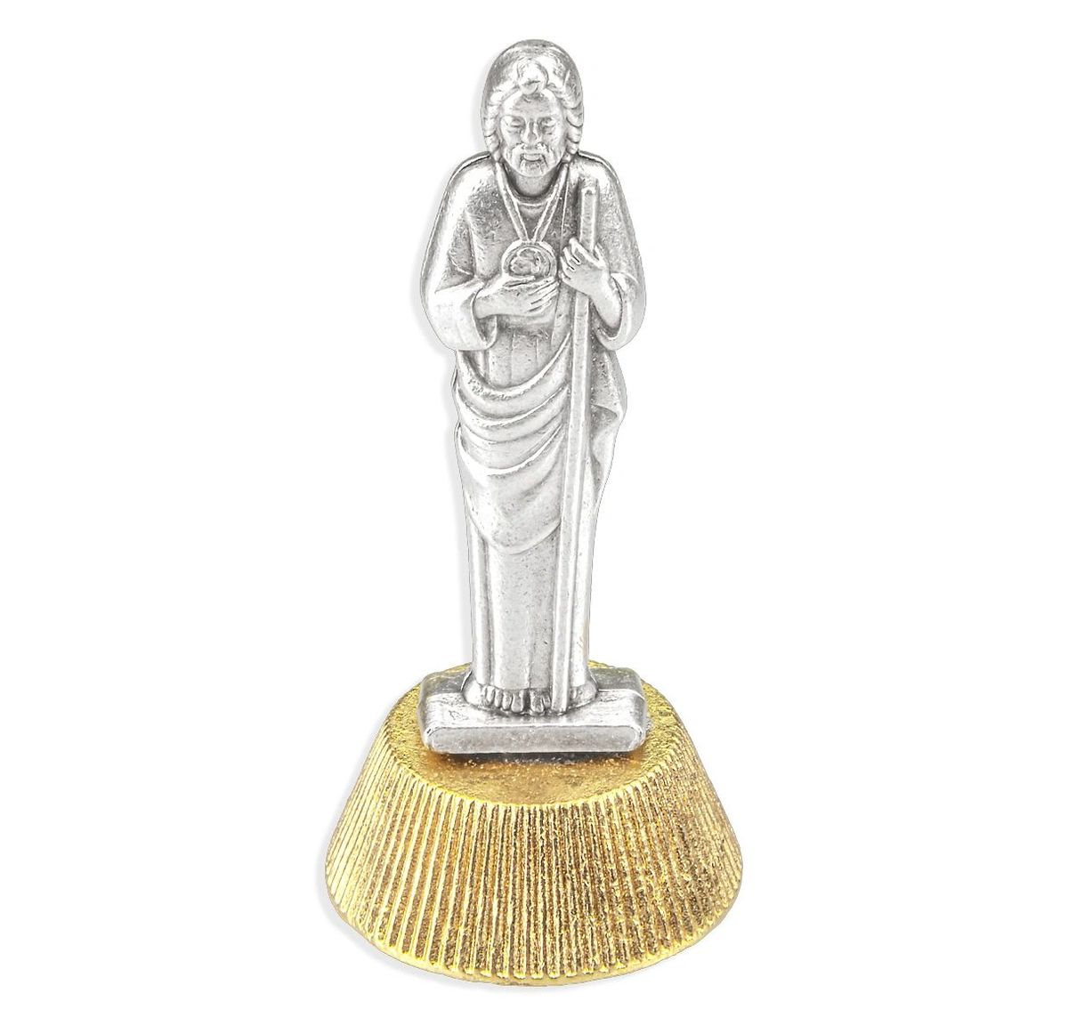 50 Piece, 2.5", Deluxe Saint Jude Silver Catholic Statue. Statue is of ...