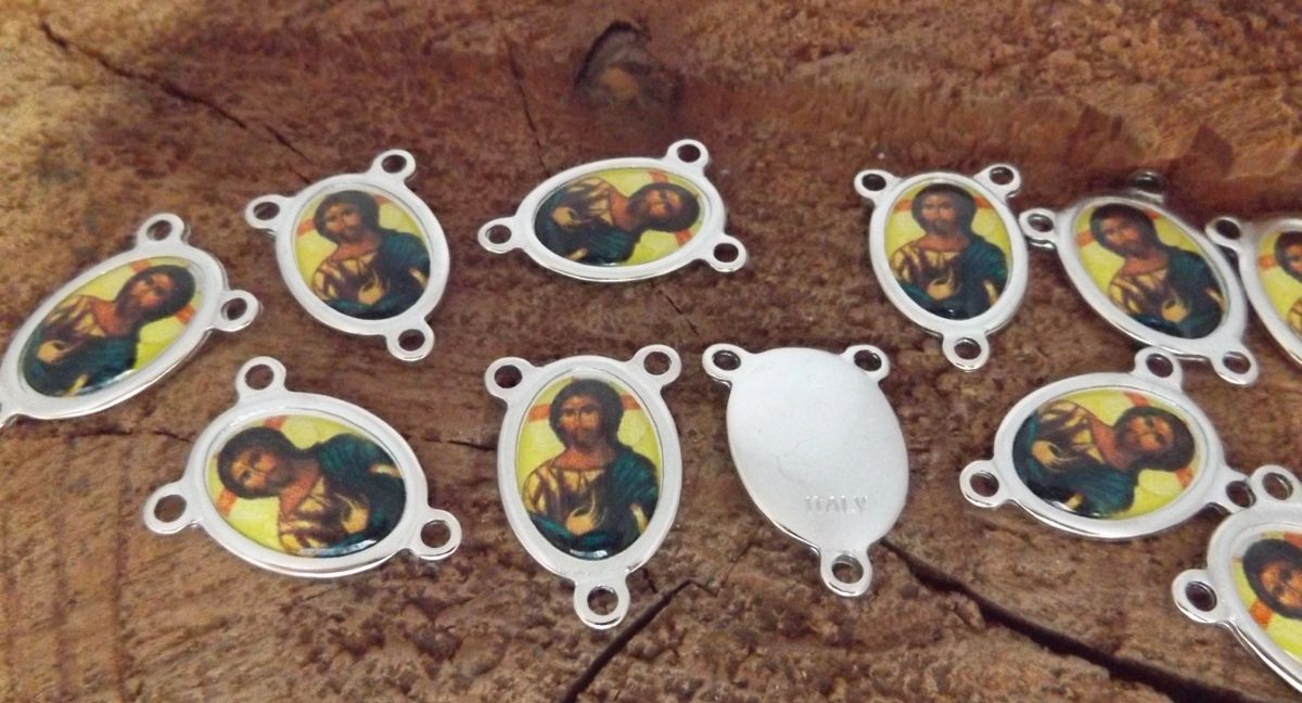 25-PC, 1.1", 3.7gr, Beautiful Silver Finish Jesus Monastery Color ...