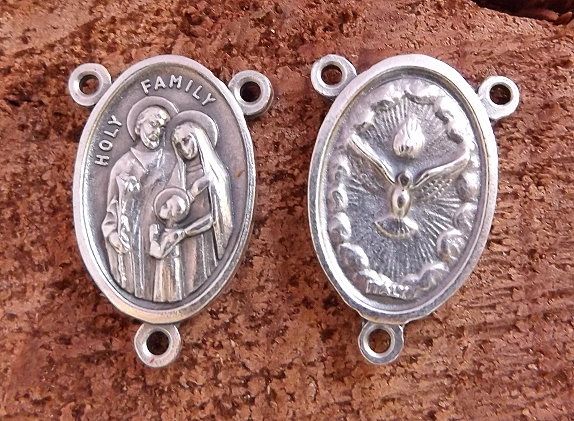 100-PC, 1", 2.3gr, Genuine Silver Oxidized Holy Family and Holy Spirit ...