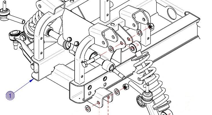 Front Suspension Module Frame Columbia SU5 Utilitruck CVG314015TB 311565EC