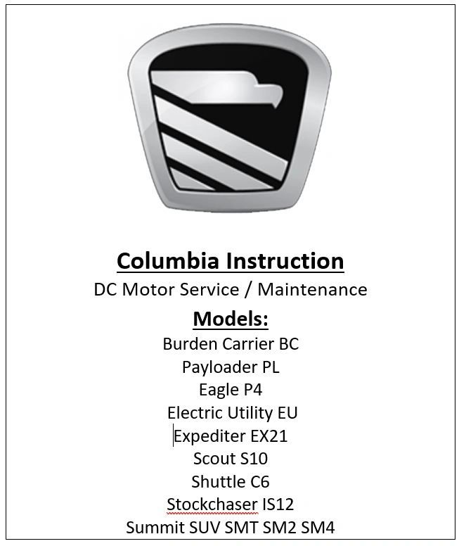 DC Motor Service Maintenance, Columbia ParCar CVG193186u CV193187u ...